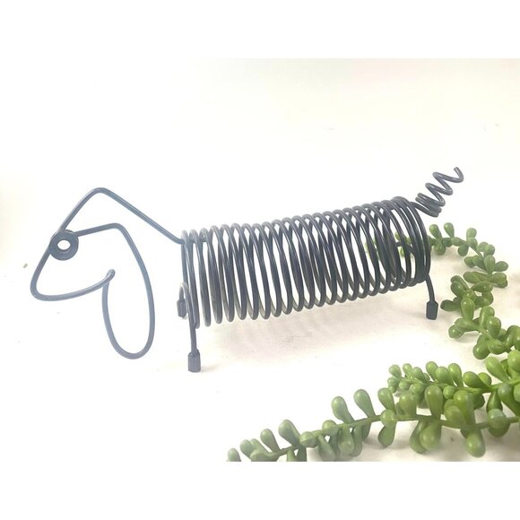 Office | Retro Wire Dachshund Dog Note Mail Letter Holder Figurine ...